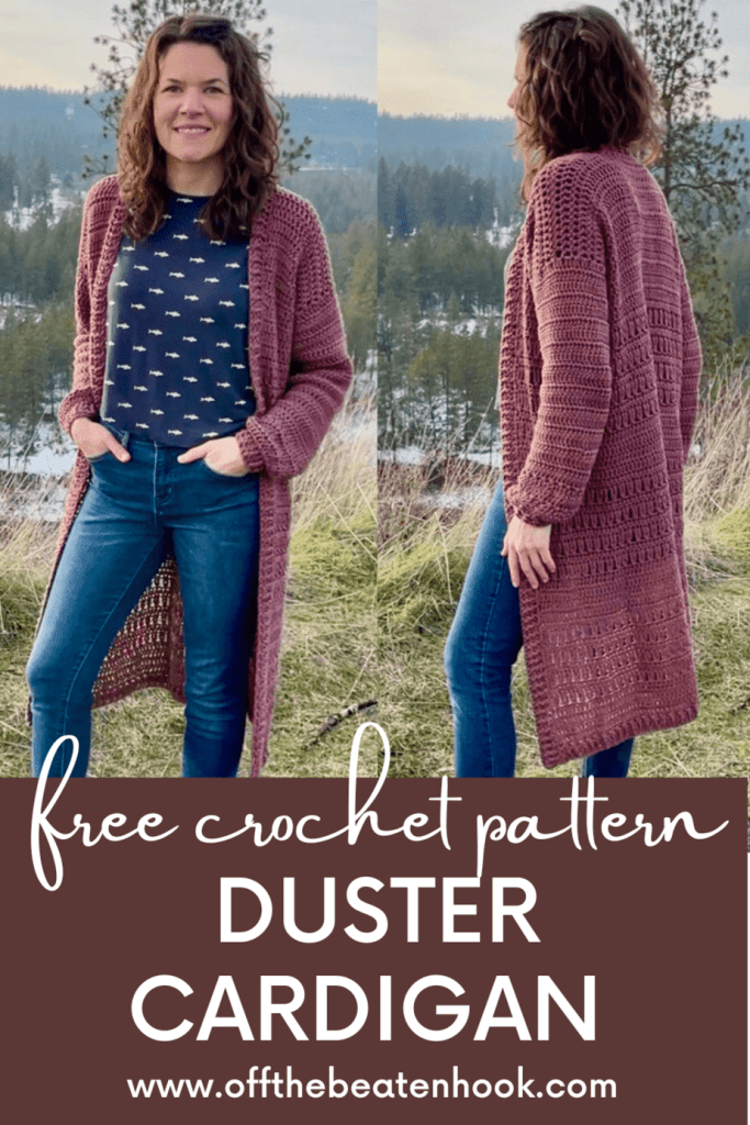 Duster Cardigan Free Crochet Pattern - Off the Beaten Hook