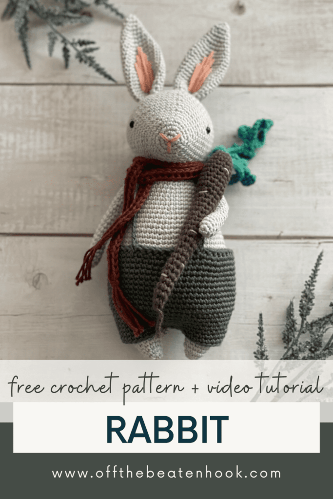Crochet Rabbit Pattern: Free Pattern + Video Tutorial