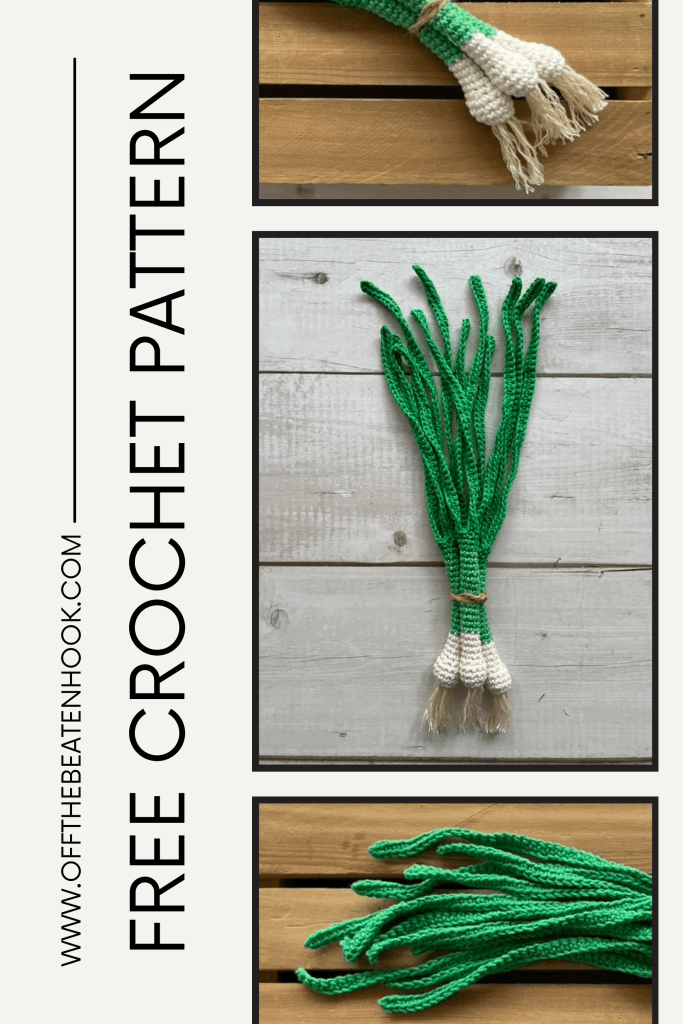 Green Onion Free Crochet Pattern + Video Tutorial - Off the Beaten Hook