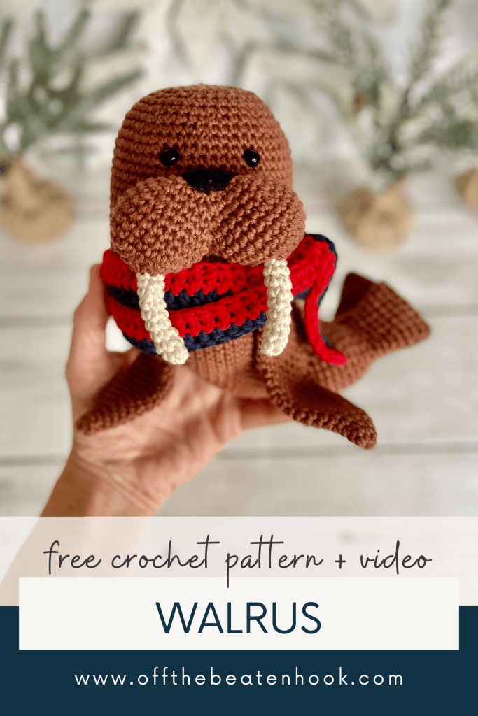 Walrus Crochet Pattern + Video Tutorial