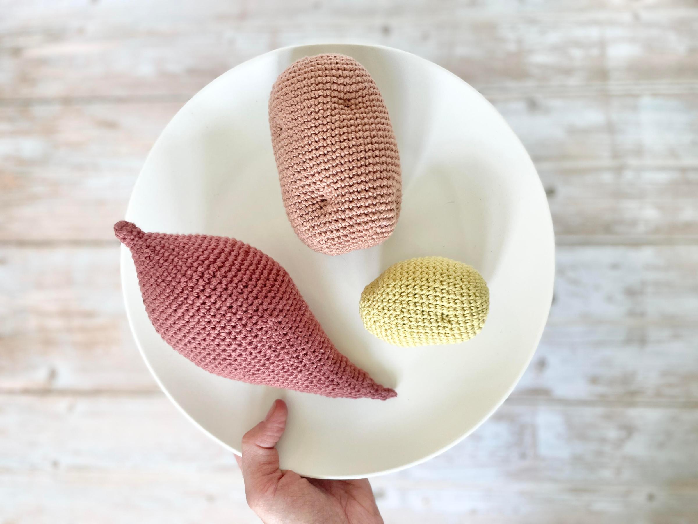 Potato Crochet Pattern: Free Russet, Golden, and Sweet Potatoes